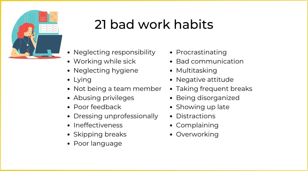 21 Bad Work Habits at the Workplace & How To Break Them