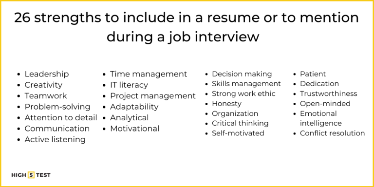 26 Strengths To Add To Your Resume & How To Identify Them