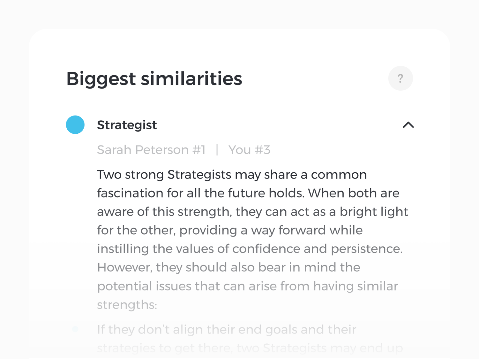 Interpersonal Intelligence: Compare strengths profiles side-by-side